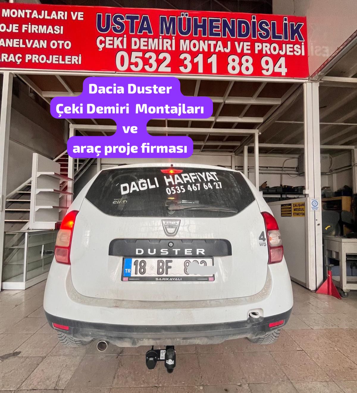 Dacia Duster Çeki Demiri Montajları ve araç proje firması Ankara Usta ...